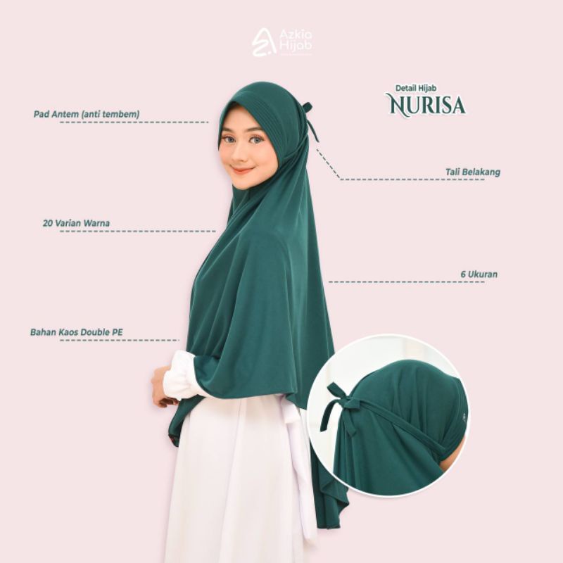 Jual Daily Hijab Nurisa Berbahan Kaos PE dengan Tali by Azkia Hijab | Shopee Indonesia