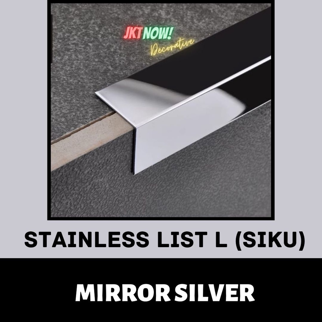 Jual Lis Siku Stainless Mirror STAINLESS LIST SIKU (L) 30x30 mm ...