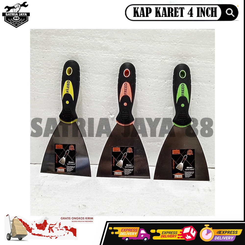 Jual Kape Gagang Karet 2 2.5 3 4 Inch Kapi Steel Skrap Pisau Dempul Pengerok Cat Scraper ...