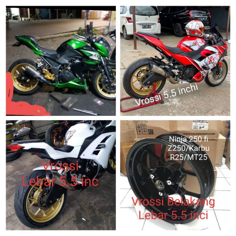 Jual Velg Belakang Ninja 250 fi New Old Karbu Z250 R25 MT25 Pelk Rossi ...