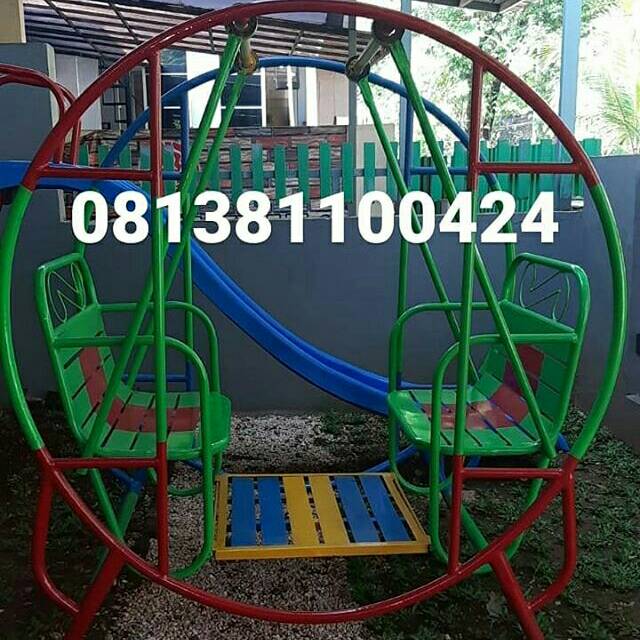 Jual Ayunan besi galvanis besi anti karat ayunan bulat 60 mainan taman ...