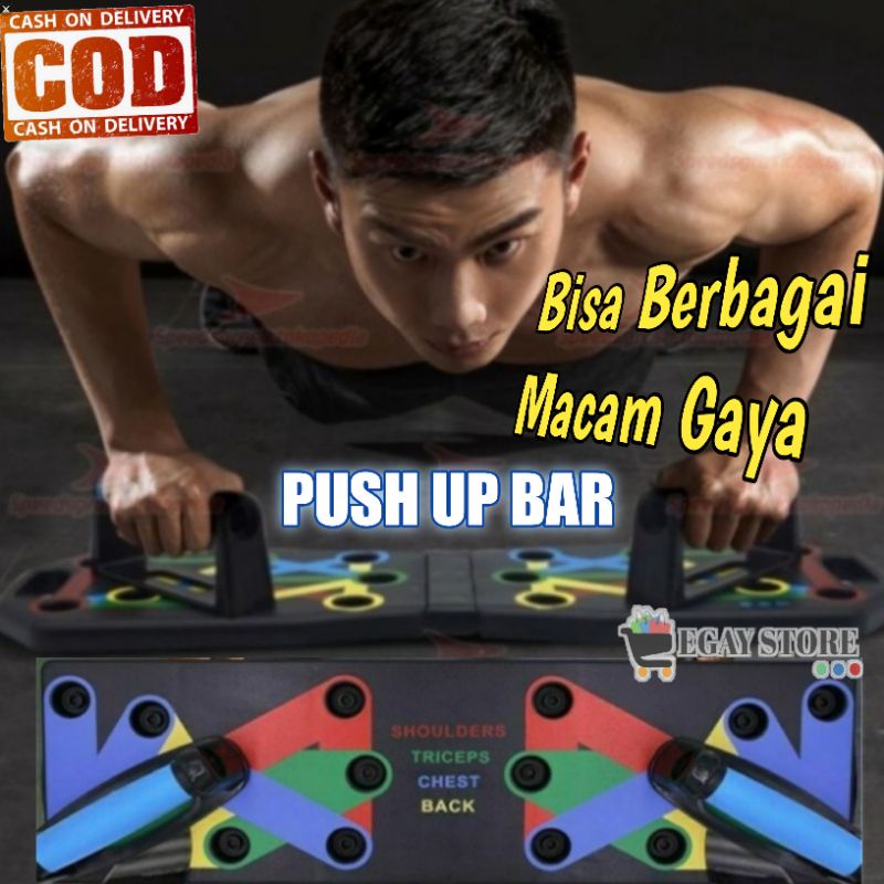 Jual PUSH UP BAR BOARD PORTABLE ALAT FITNESS WORKOUT SPEED PAPAN BANTU ...