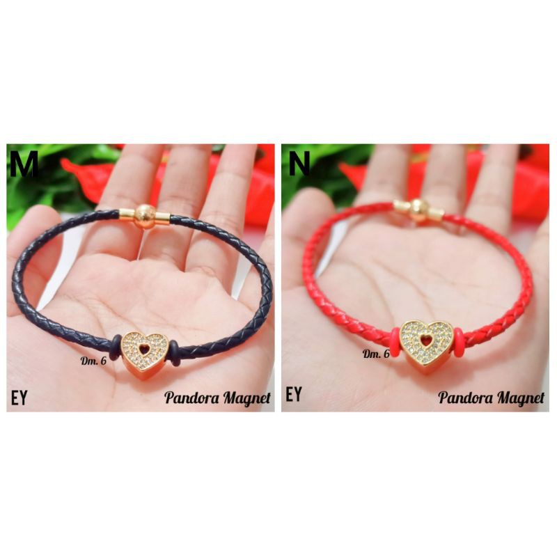 Jual Gelang Pandora kunci Magnet Liontin Tabung Varian Motif dan Warna ...