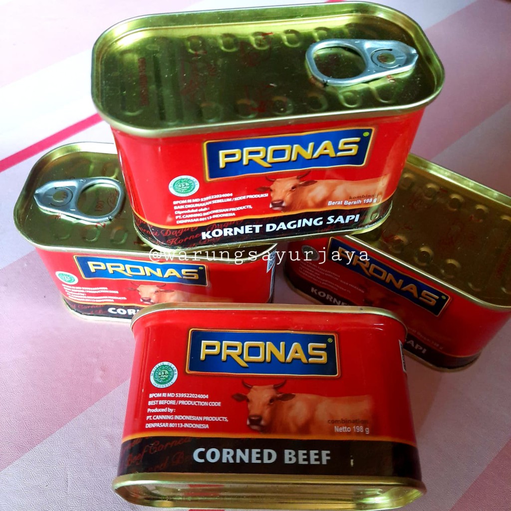 Jual Pronas Kornet Daging Sapi Kaleng 198 gram | Shopee Indonesia