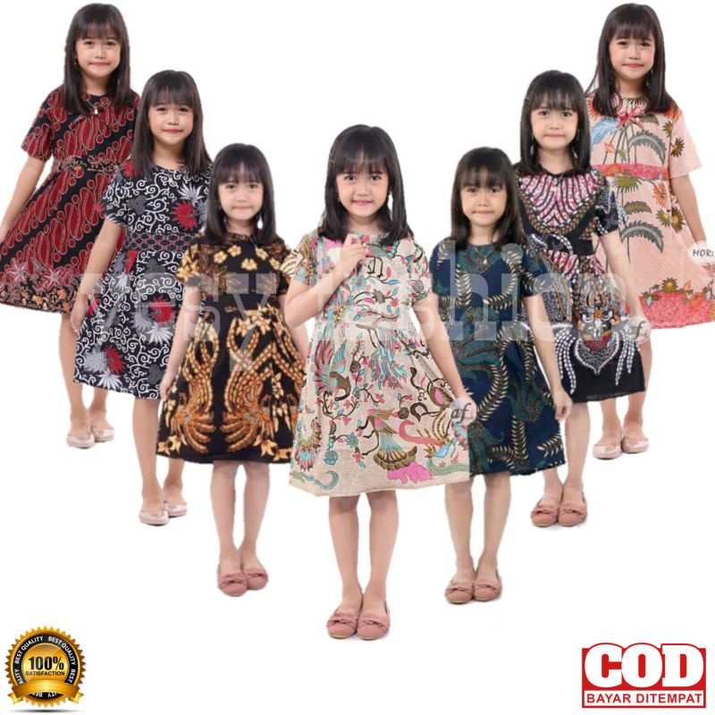 Jual Dress batik Anak usia 2 sampai 10 Tahun - Motif batik bervariasi ...
