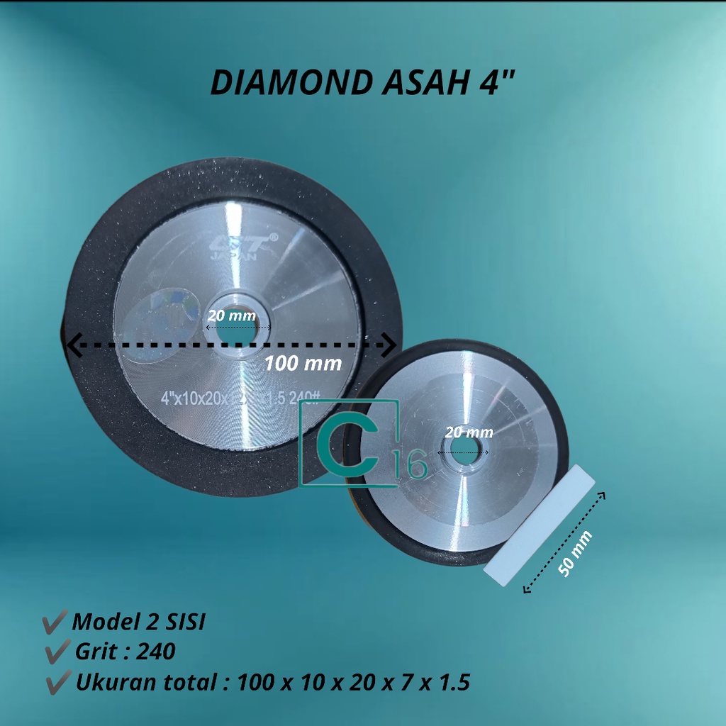 Jual Batu Poles Asah Diamond Wheel GT Grinding Grit 240 Mata Asah Pisau ...