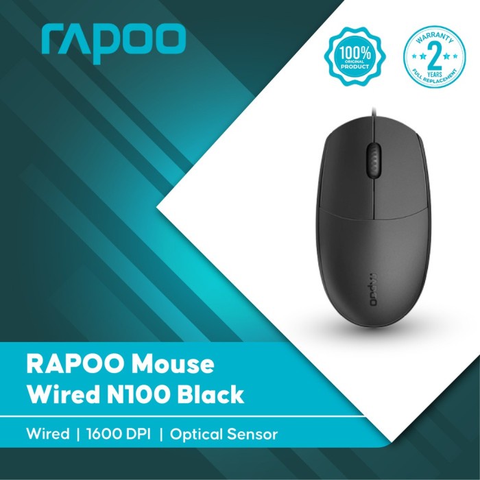Jual RAPOO MOUSE WIRED N100 | Shopee Indonesia