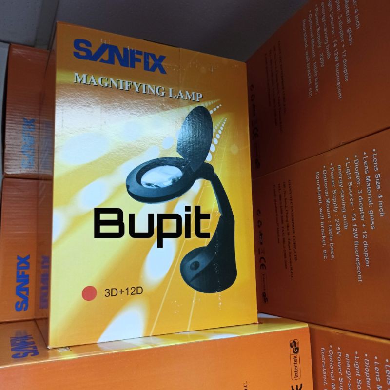 Jual Kaca Pembesar Magnifying Lamp Lampu Service Sanfix SM-40-3/12 Taiwan | Shopee Indonesia
