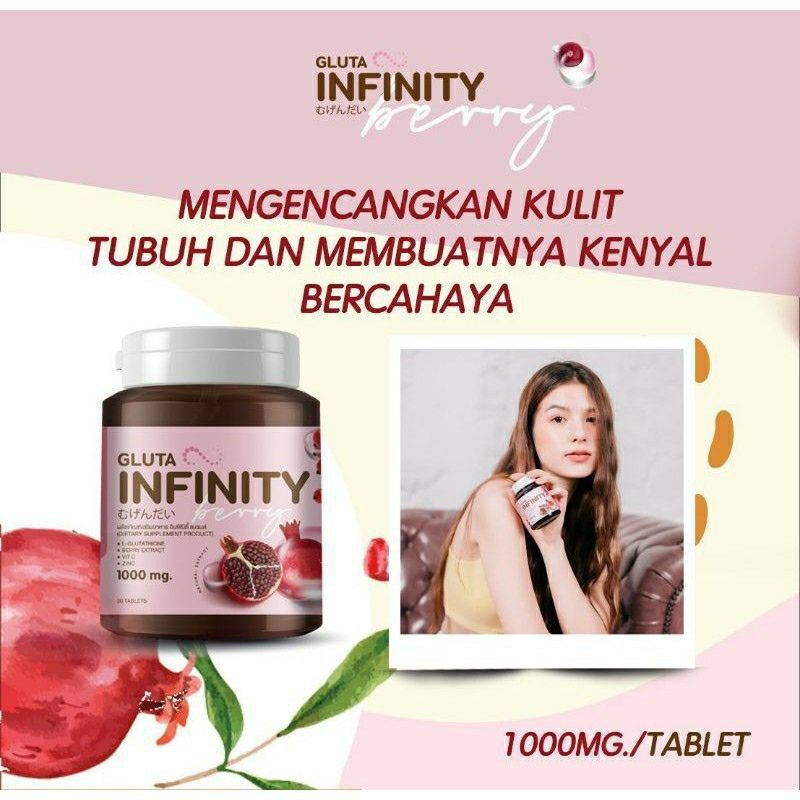 Jual KEMASAN BARU GLUTA INFINITY BERRY SUPLEMEN PEMUTIH KULIT BY GLUTA ...