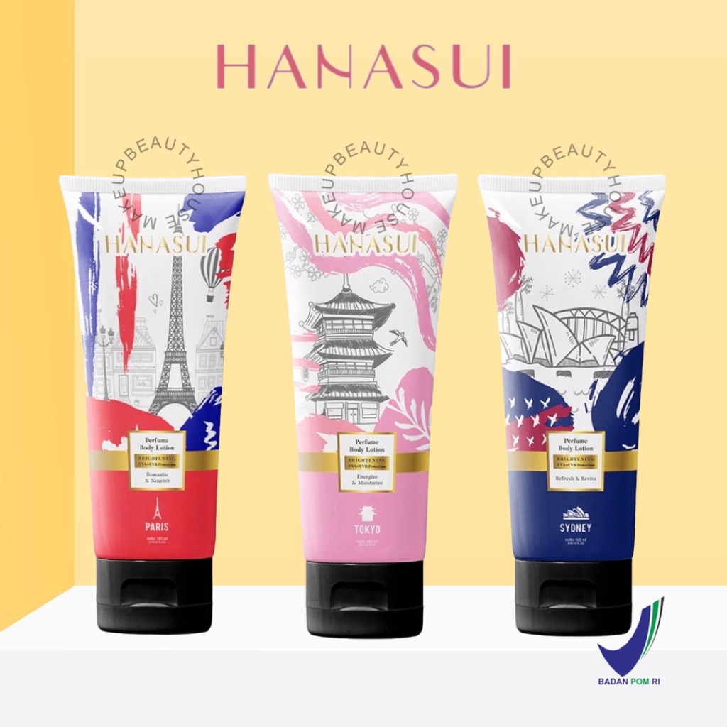 Jual HANASUI Perfume Body Lotion 180ml - Paris | Sydney | Tokyo ...