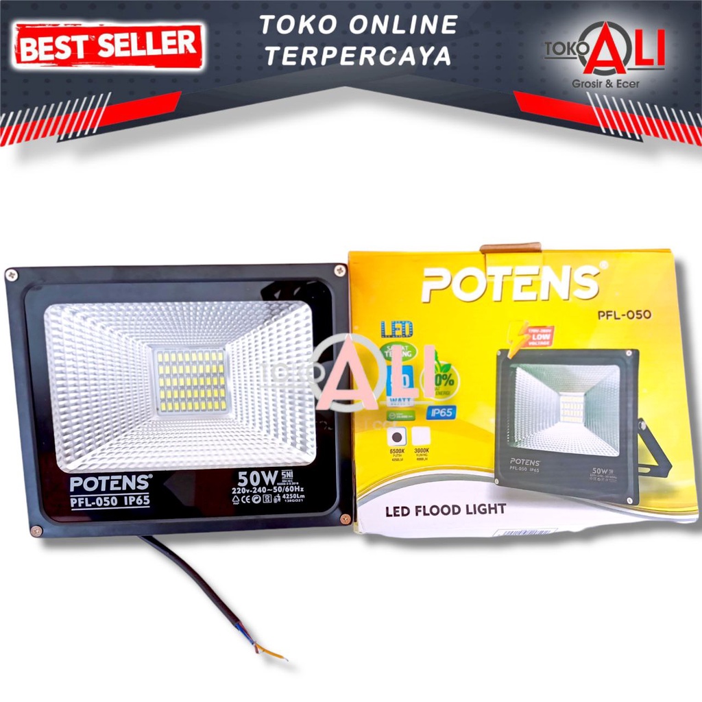 Jual POTENS Lampu Sorot Led Jalan Taman flood light daya 50 WATT ...