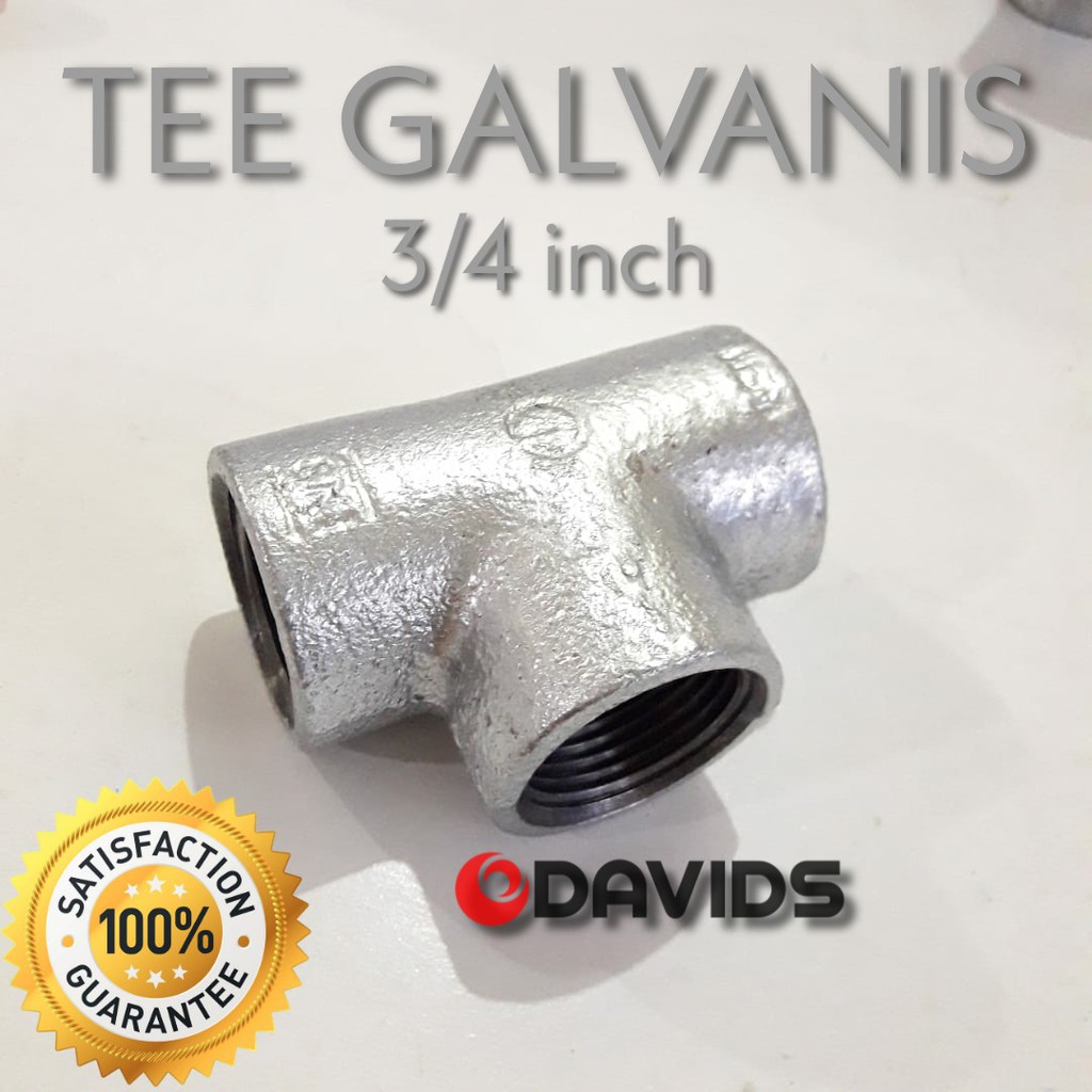 Jual Sambungan Pipa Tee T Besi Galvanis 3/4 Inch | Shopee Indonesia