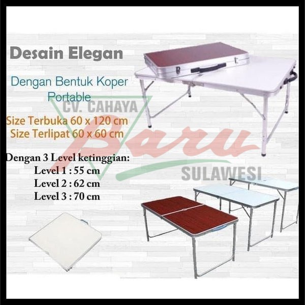 Jual Meja Lipat Koper Aluminium HPL | Shopee Indonesia