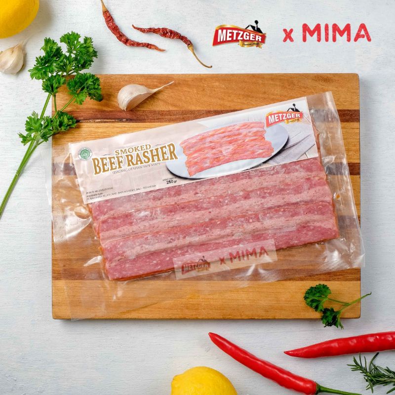 Jual METZGER HALAL Smoked Beef Rasher - Rasher Sapi Asap 250gr | Shopee ...