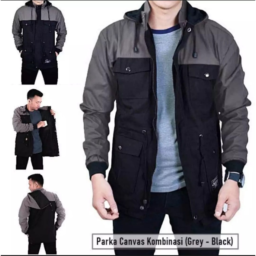 Jual jaket parka/parka kombinasi/jaket parka pria | Shopee Indonesia
