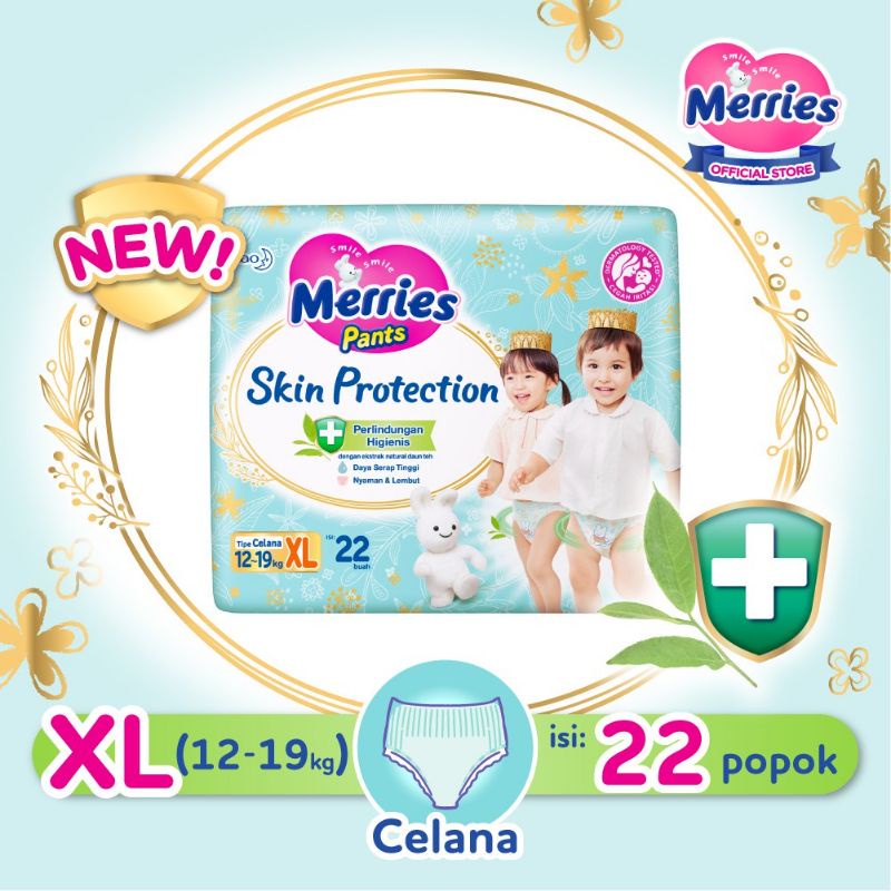 Jual Merries Popok Celana Pants Good Skin Protection M50 M 50 + 4 +4 ...
