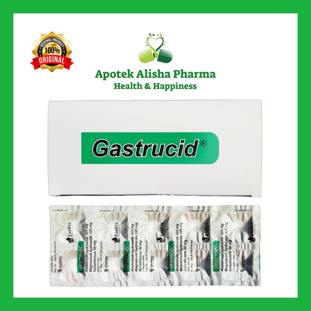 Jual Gastrucid Tablet (Strip 10tablet) - Gastrusid Antasida Tablet Obat ...
