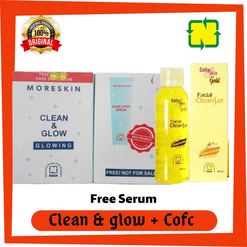 Jual Paket Cofc Dan Glow ,Collaskin Facial Cleanser Dan Moreskin Clean ...