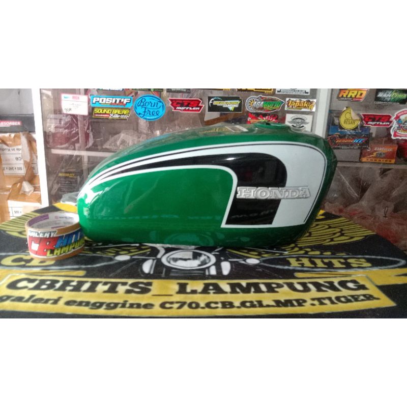 Jual tangki cb 125 bahan galvanis hijau | Shopee Indonesia
