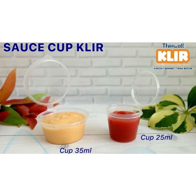 Jual klir CUP SAOS 25ml dan 35ml isi 50 pcs | Shopee Indonesia