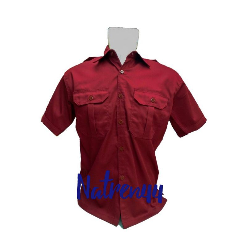 Jual Kemeja Seragam Kerja PNS, Baju PDH Warna Maroon | Shopee Indonesia