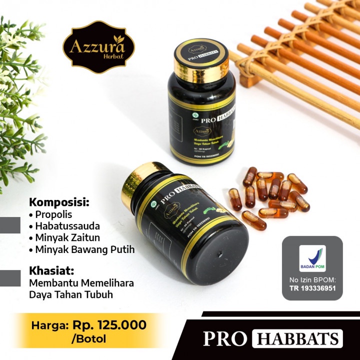 Jual Obat Kapsul Herbal Prohabbats Berkhasiat Azzura BPOM | Shopee ...