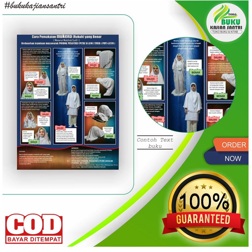 Jual Poster tata cara memakai mukena versi lirboyo | Shopee Indonesia