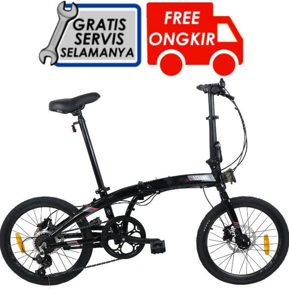Jual Sepeda Lipat | Sepeda Element Ecosmo 7 Speed Disc Brake 20 - Hitam ...