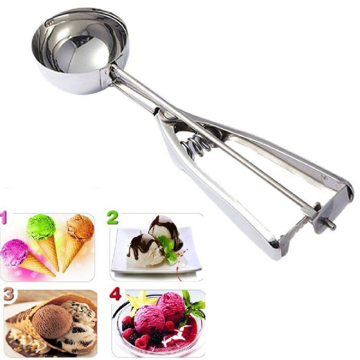 Jual sendok scoop ice cream stainless steel es krim dessert diamond aice campina walls es buah ...