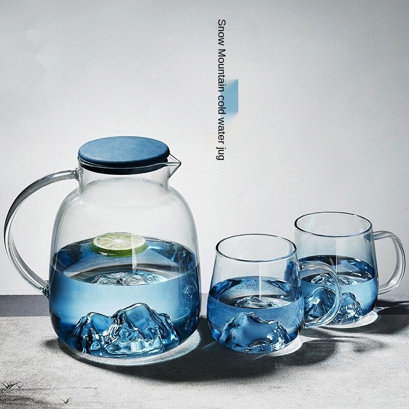 Jual Teko Minuman Kopi Teh Jus Set dengan 2pcs Gelas Cangkir Kaca ...