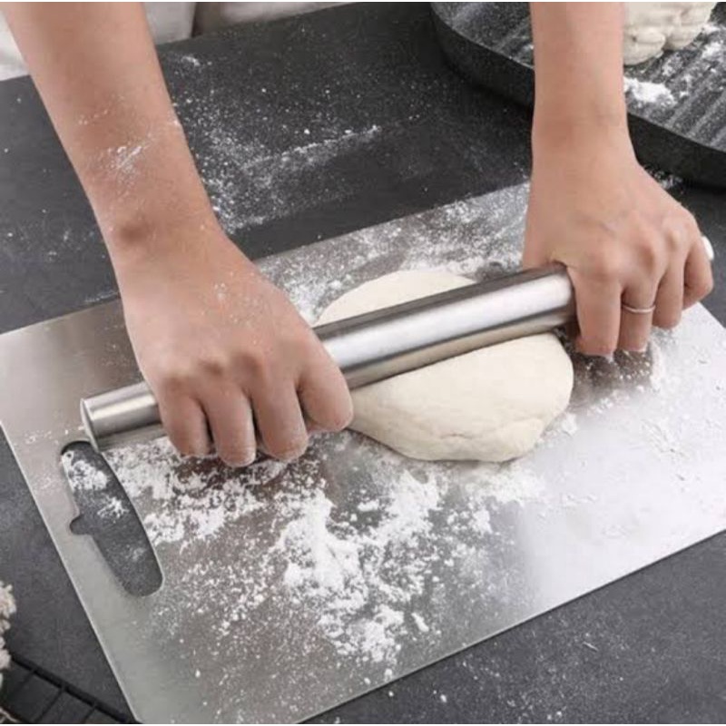 Jual Rolling pin Stainless 30cm / Rol Penggilas Adonan / Roling Adonan ...