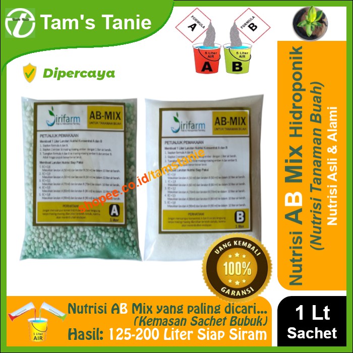 Jual Nutrisi AB Mix Hidroponik Tanaman Buah - 1 Liter | Shopee Indonesia