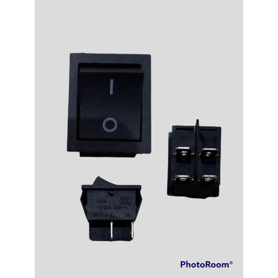 Jual (2pcs) PROMO!!! Rocker Switch Power Saklar Hitam 4 Pin Kotak Besar ...