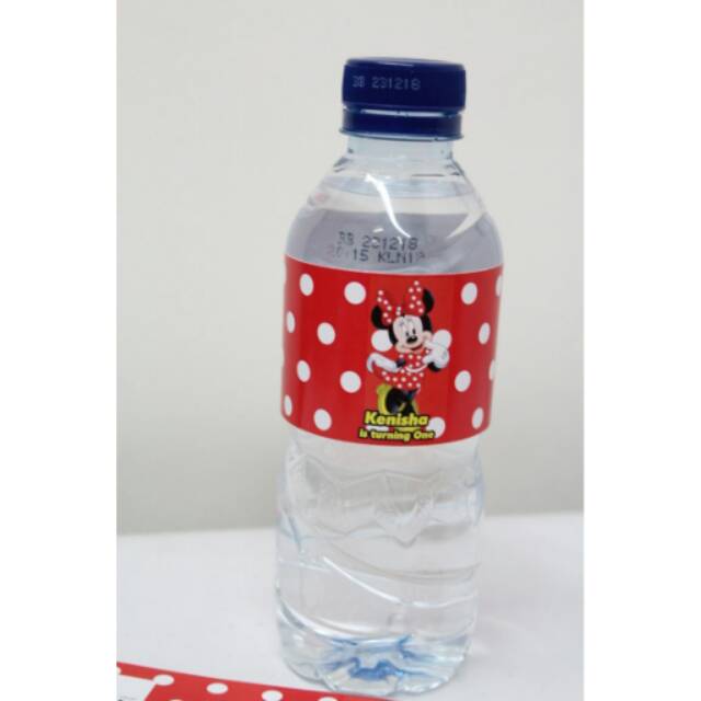 Jual Label aqua botol / label air mineral karakter minnie mouse ...