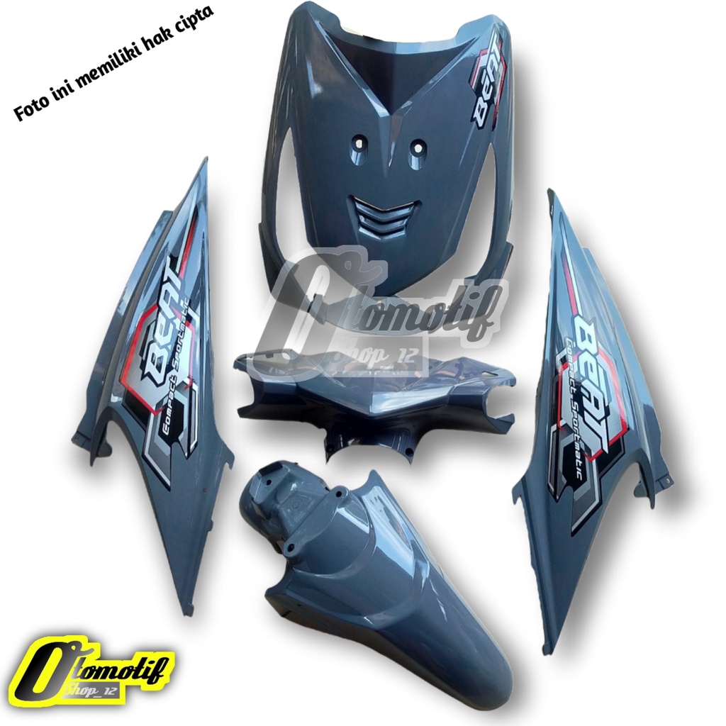 Jual Cover Body Halus Honda Beat Karbu Warna Abu abu Glossy Full Body ...