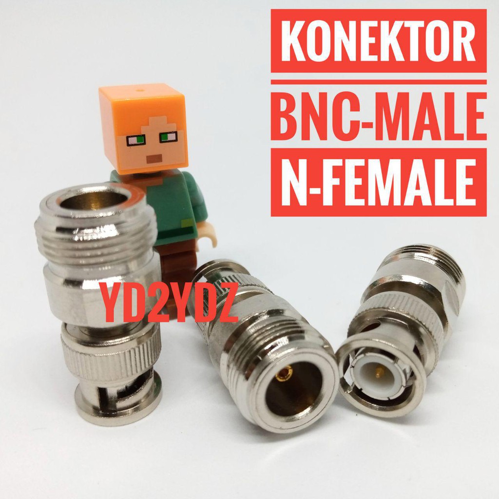 Jual konektor antenna bnc male to n female connector adapter rf adapter bnc-m icom motorola 338 ...