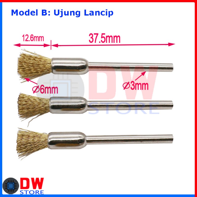 Jual Sikat Kawat Mini Kuningan Grinder Wire Brush Bor Gerinda Mini ...