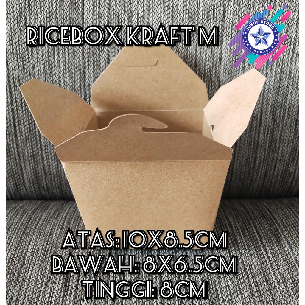 Jual Rice box Paper / Paper Rice box / Food Pail | Shopee Indonesia