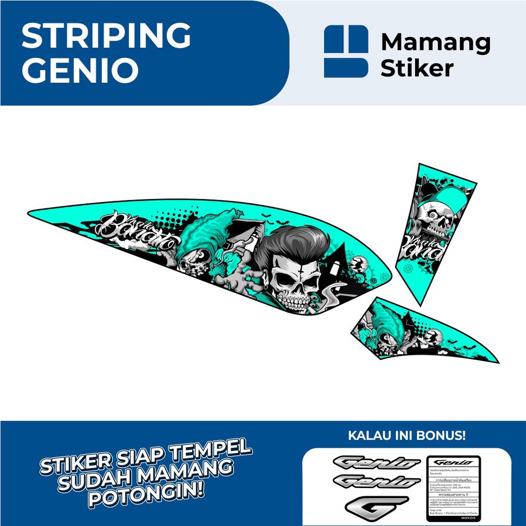 Jual STRIPING HONDA GENIO FULL BODY VARIASI 10 ZOMBIE/STIKER MOTOR ...