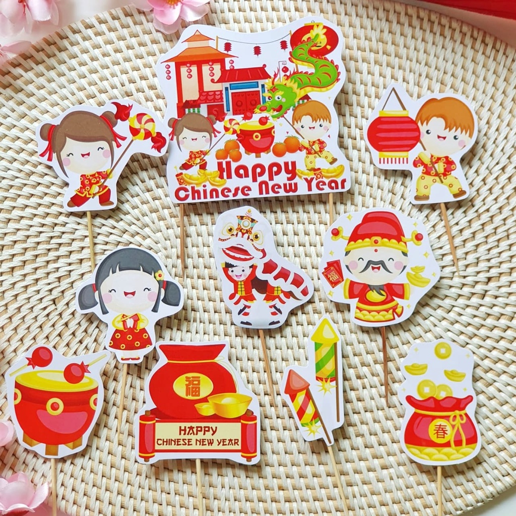 Jual Topper Kue Imlek Festive (10pcs) | Shopee Indonesia