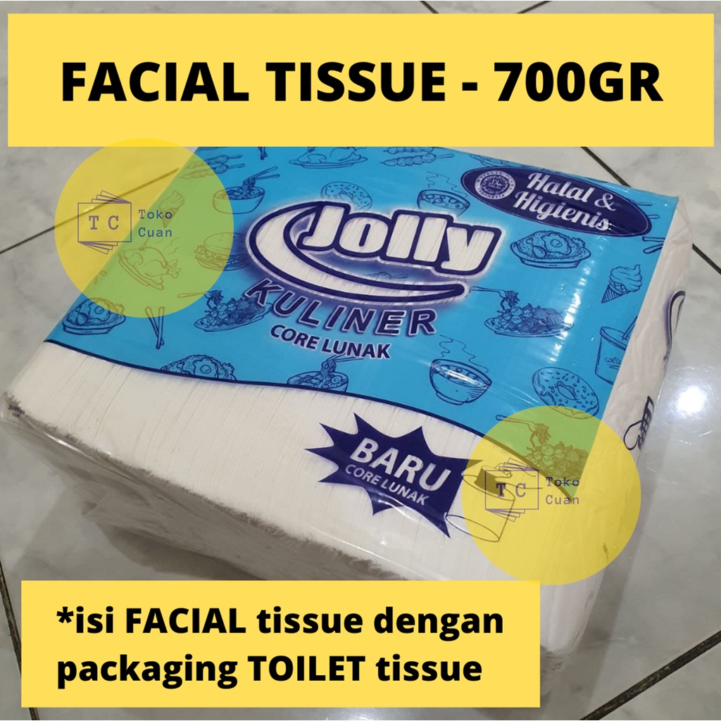 Jual Facial tissue 700 gram JOLLY GIANT | tisu tisue makan toilet wajah ...