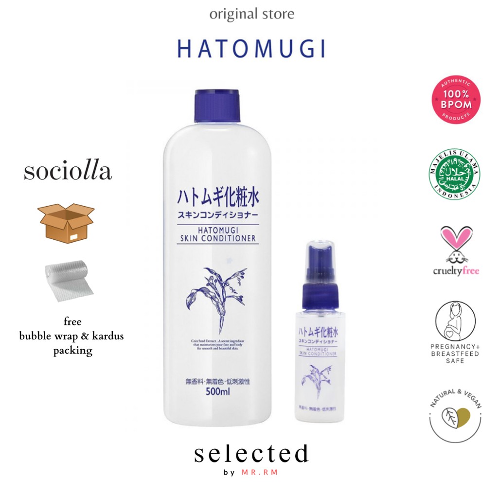 Jual Hatomugi Skin Conditioner 500ml (Free Spray) | Shopee Indonesia
