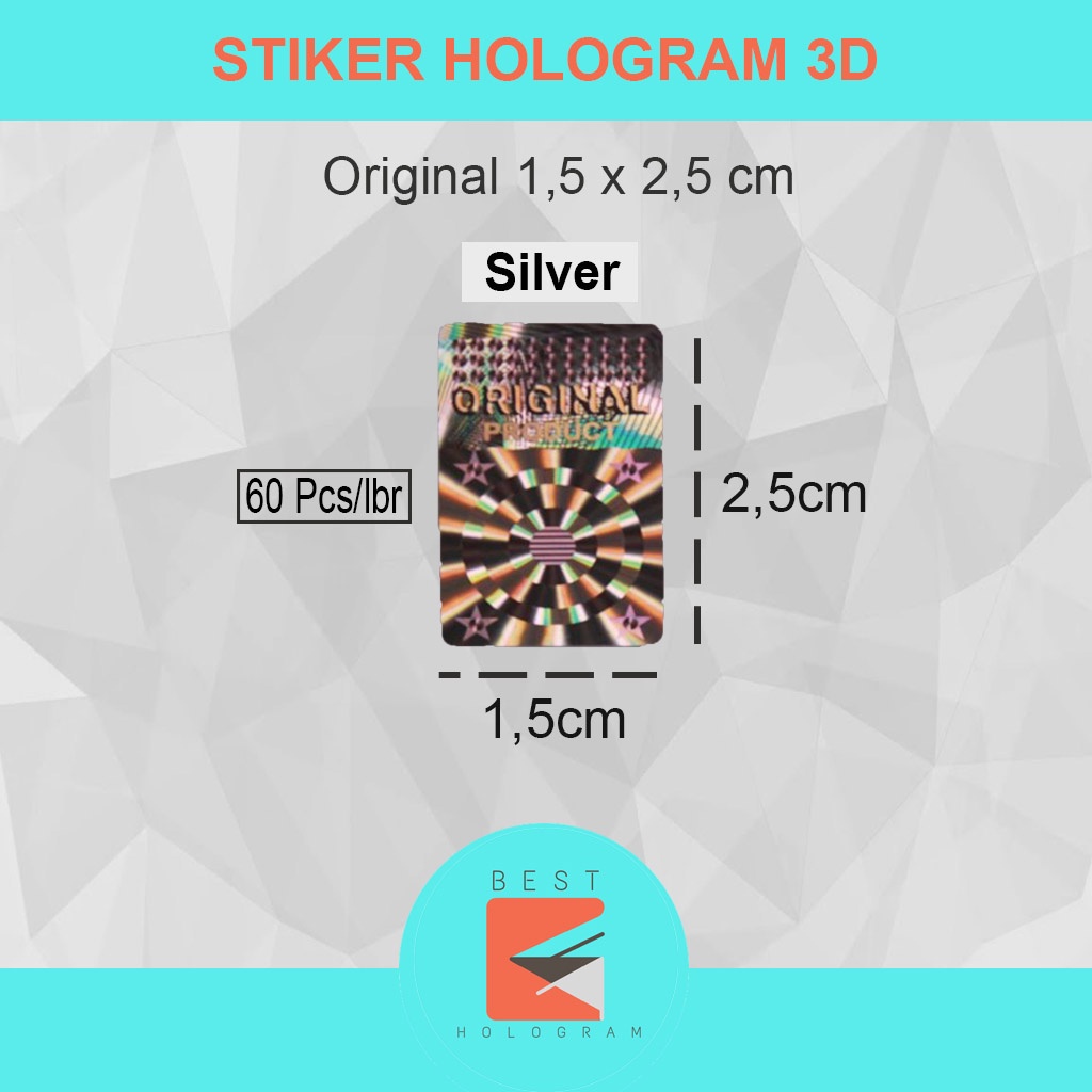 Jual Stiker Hologram original 1,5 x 2,5 cm - Segel rusak biasa/non ...
