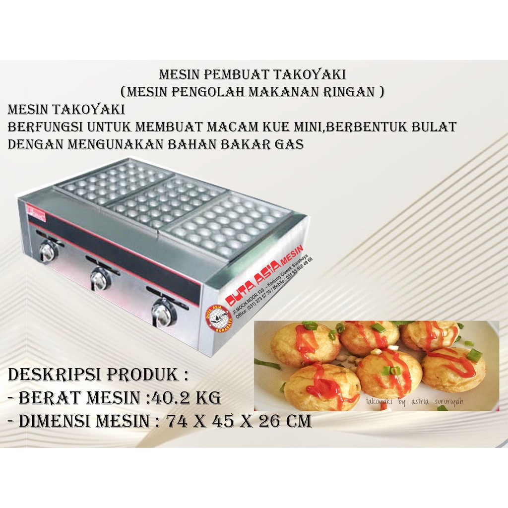 Jual MESIN PEMBUAT TAKOYAKI 3 PLAY GRL EH 877 (CETAKAN TAKOYAKI ISI 3 ...
