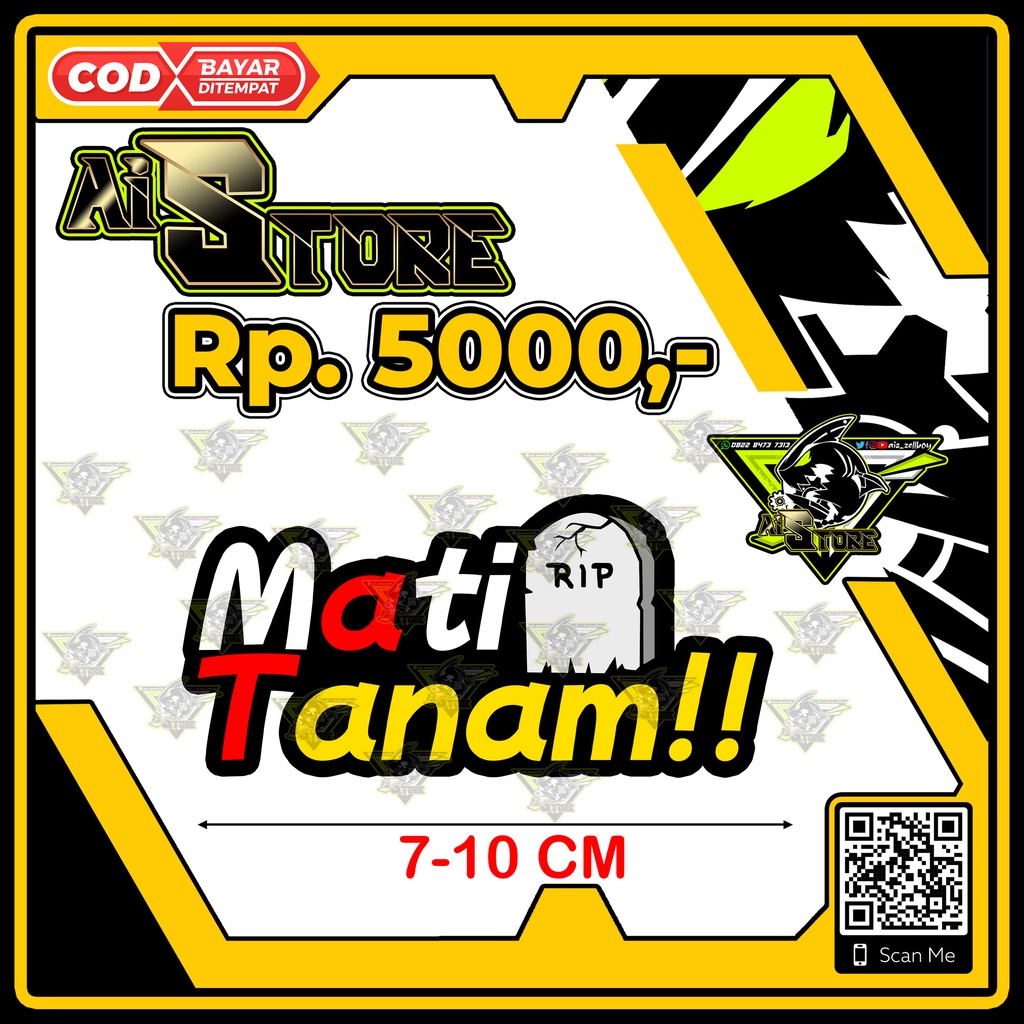 Jual Stiker Mati Tanam | Shopee Indonesia