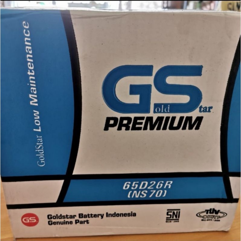Jual AKI BATERAI BASAH GS GOLDSTAR NS70/65D26R PANTHER KIJANG COLT ...