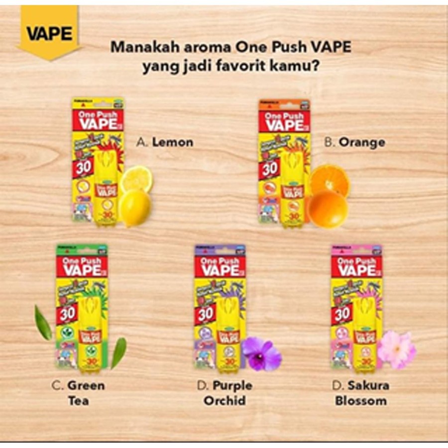 Jual Obat Nyamuk Semprot One Push Vape 30hr | Shopee Indonesia