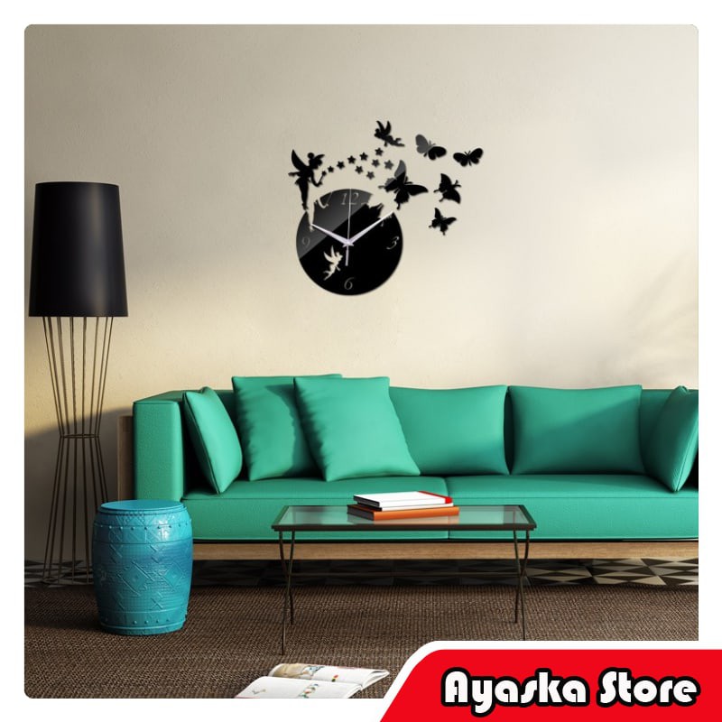 Jual SLK LUMINOVA JAM DINDING QUARTZ CREATIVE DESIGN MODEL FAIRY - NS004 - SILV | Shopee Indonesia