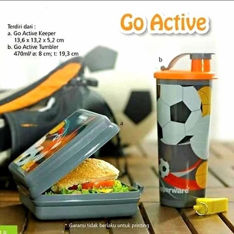 Jual tupperware go active lunch set -kotak bekal anak - kotak makan ori ...