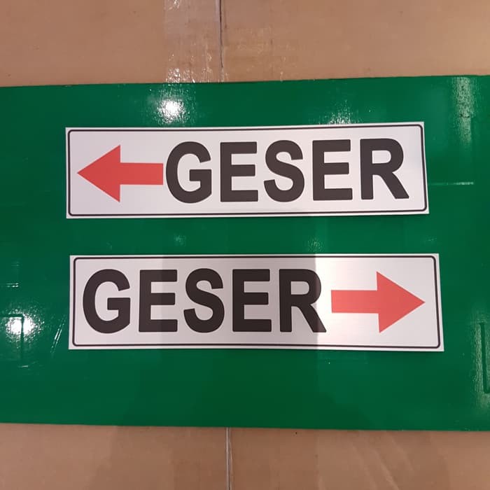 Jual LABEL K3 RAMBU SAFETY GESER KANAN ATAU KIRI HARGA 1 UK 4X18CM ...